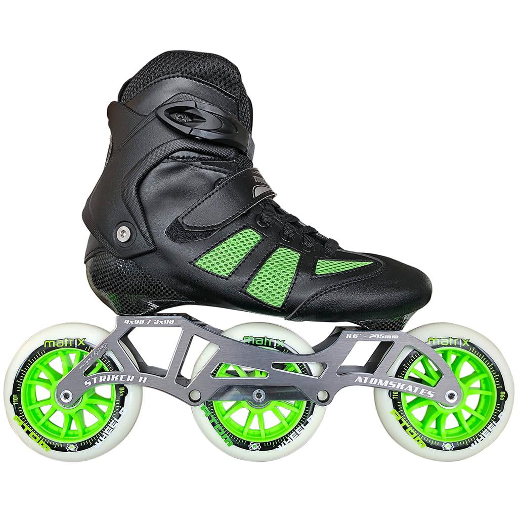 Atom Pro Fitness 3x110 Outdoor Inline Skate Package - Walmart.com