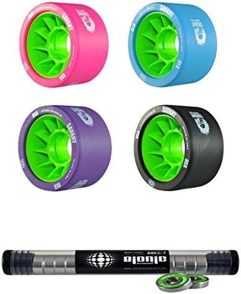 Atom Savant Skate Wheels with Bionic Bearings 8mm Full Set of 8 - Pink ...
