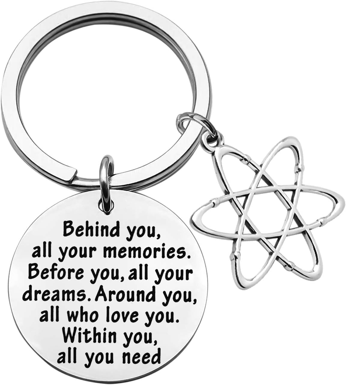 Atom Science Keychain Chemist Gift Future Scientist Gift Behind You All ...