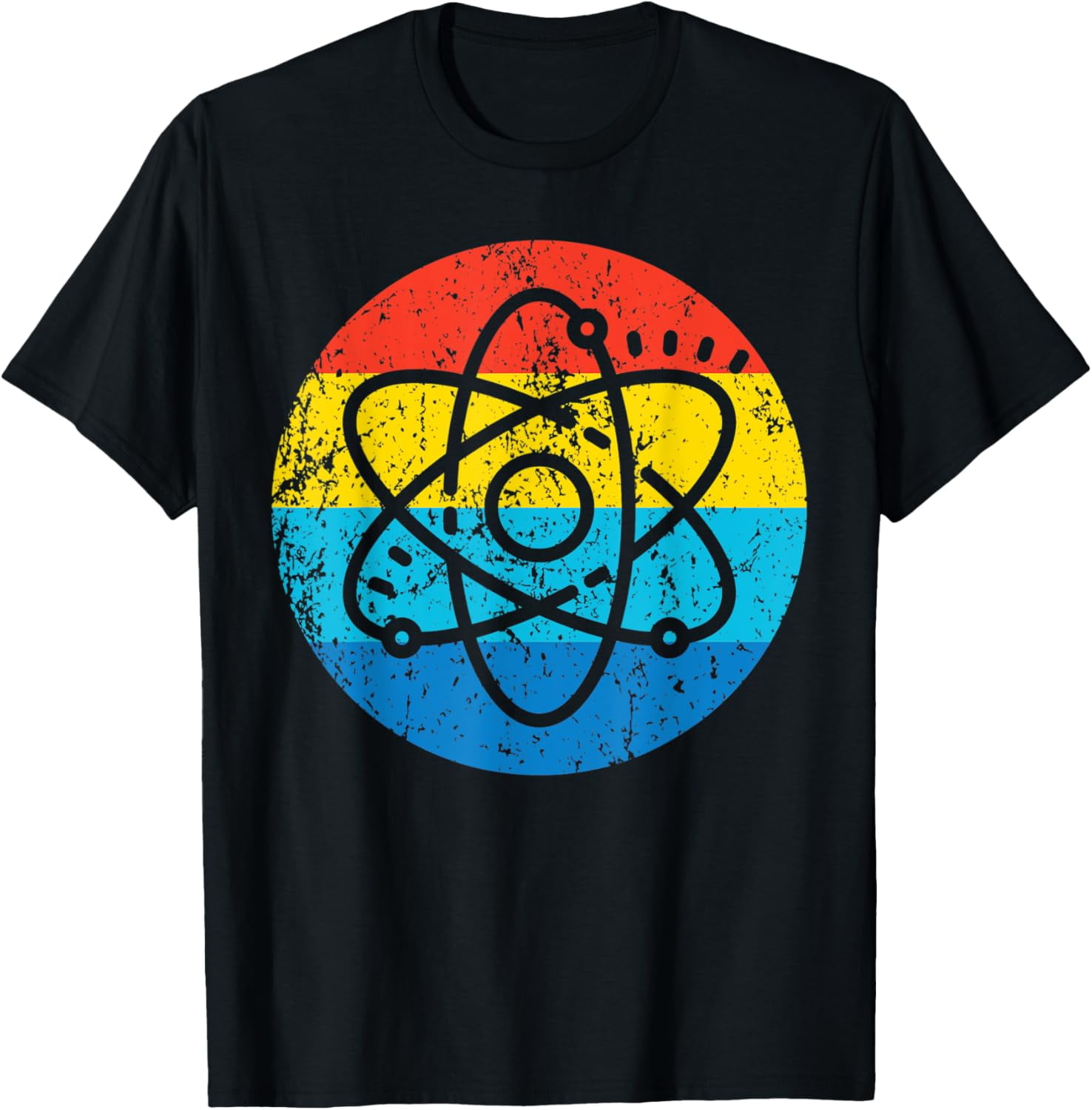 Atom Style Science Retro 1970's Style Circle T-Shirt men and women can ...