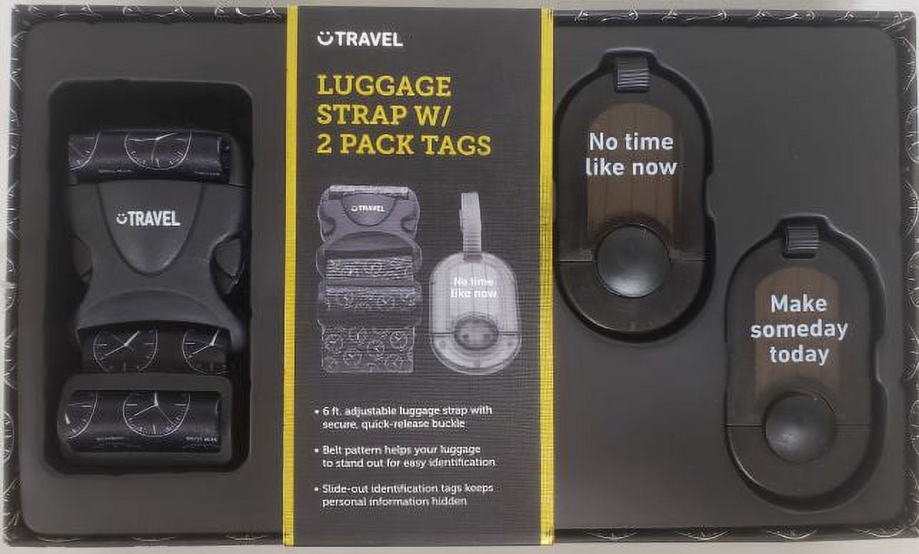 Atomi Inc. Time Luggage Strap & ID Tags Travel Set - No Time Like Now ...