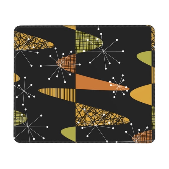 Atomic Age Geometric Mid Century Mouse Pad Non-Slip Rubber Gaming ...