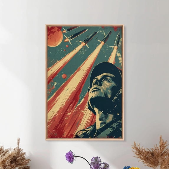 Atomic Age Retro Propaganda Mid Century Wall Art Poster, Unframed Size ...