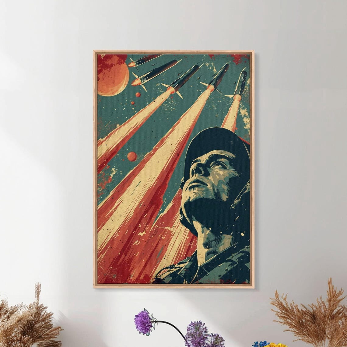 Atomic Age Retro Propaganda Mid Century Wall Art Poster, Unframed Size ...