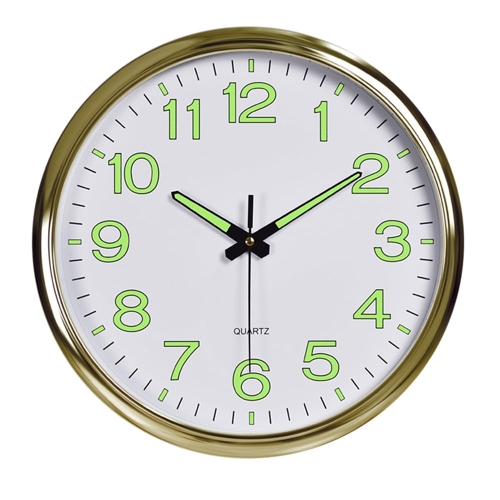 Atomic Analog Wall Clock - Silver Brushed Finish - Sets Automatically ...