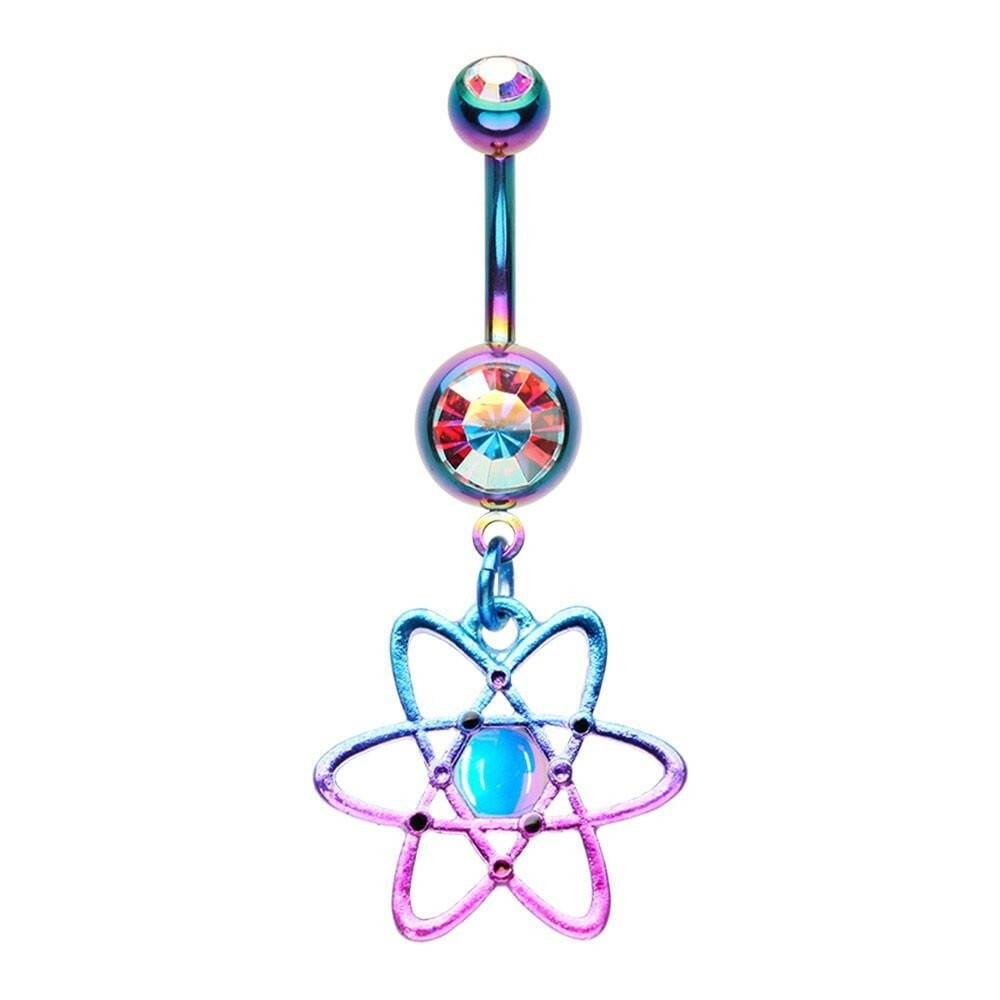 Atomic Atom Dark Matter Symbol Gem Belly Button Ring - Walmart.com