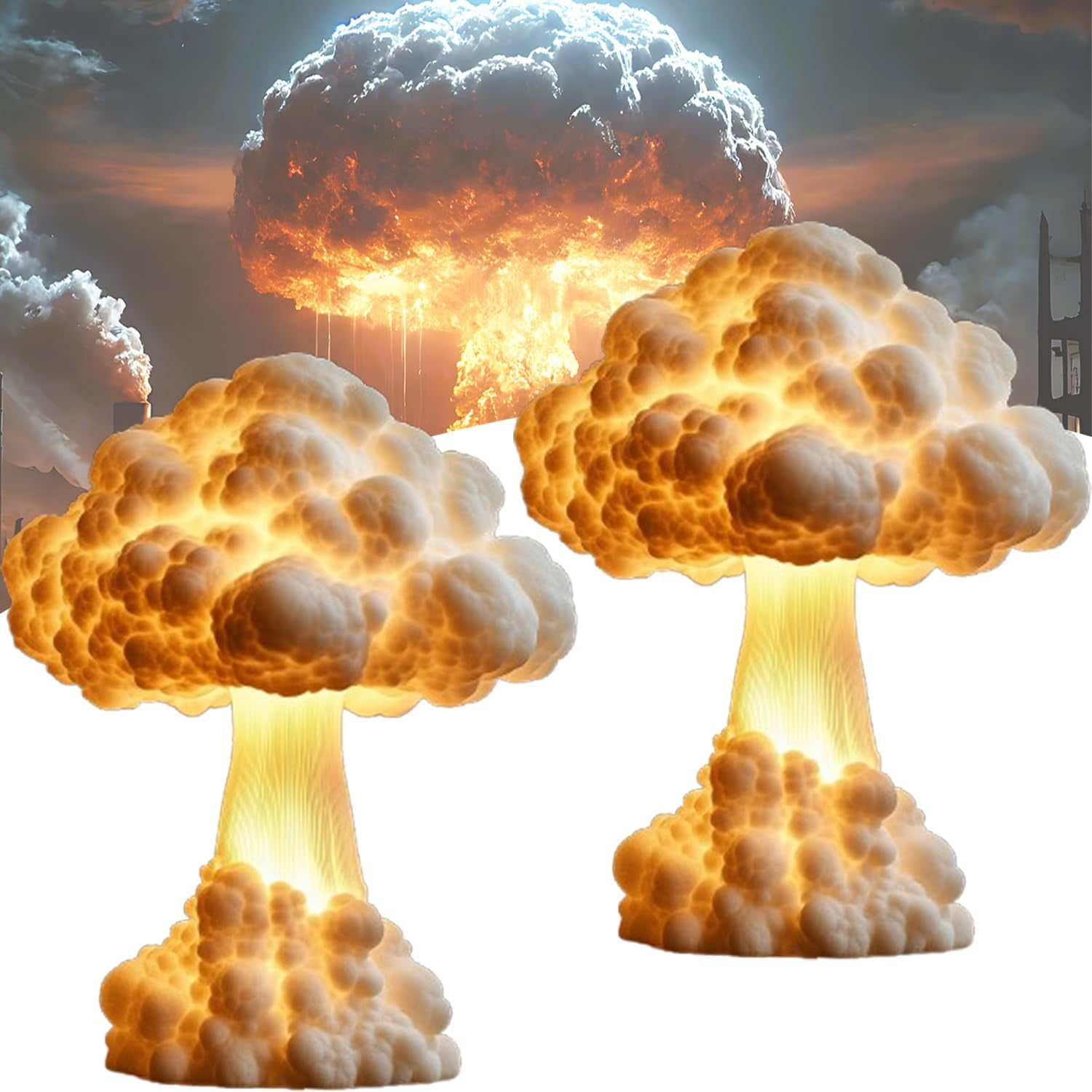 Atomic Bomb Blast | Mushroom Cloud Table Lamp, 3D Mushroom Cloud ...