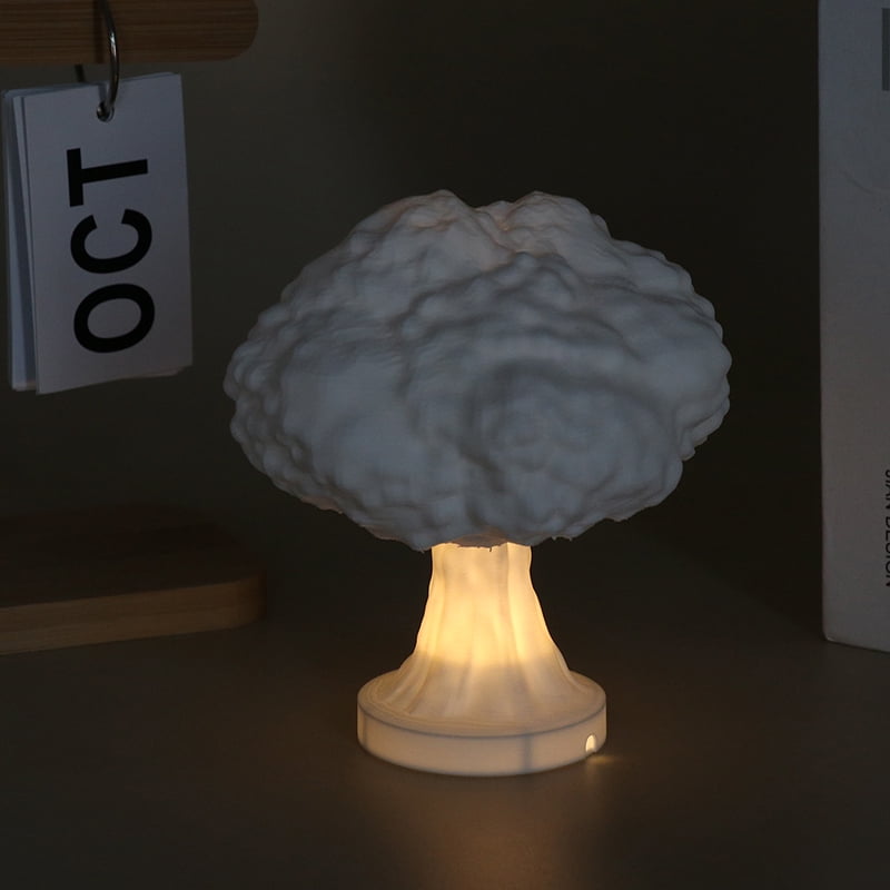 Atomic Bomb Blast Mushroom Cloud Table Lamp, 3D Mushroom Cloud Nuclear ...