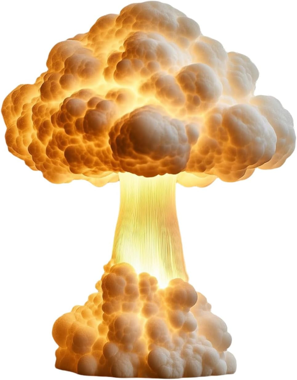 Atomic Bomb Blast Mushroom Cloud Table Lamp, 3D Mushroom Cloud Nuclear ...