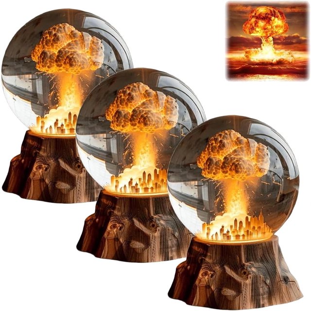 Atomic Bomb Explosion Lamp, 3D Mushroom Cloud Lamp, Nuke Lamp Mushroom ...