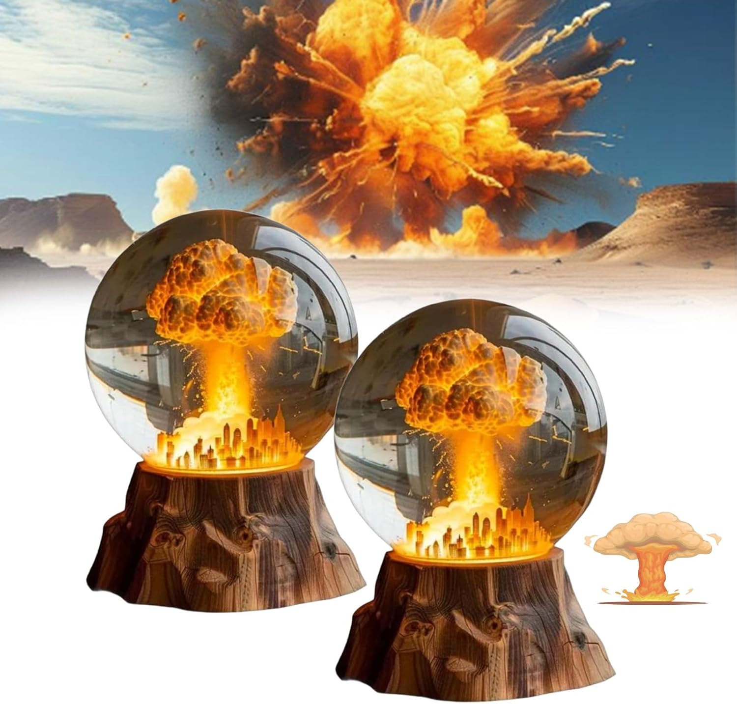 Atomic Bomb Explosion Lamp - Mushroom Cloud Nuclear Blast Night Light ...