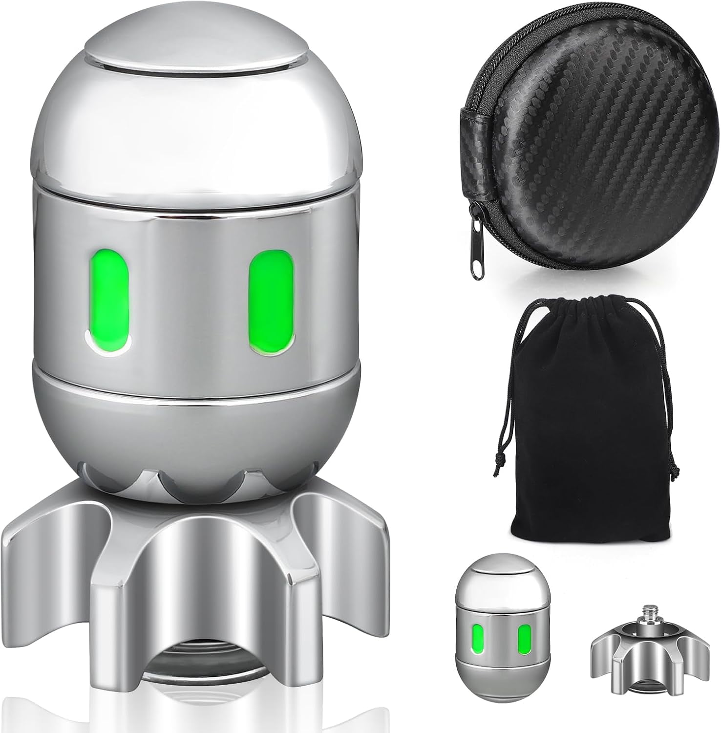 Atomic Bomb Fidget Spinner Toy for Kid Adult, Grow in The Dark Metal ...