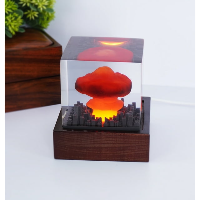 Fallout 4 Inspired Atomic Bomb Resin Night Light, 3D Mushroom Cloud ...