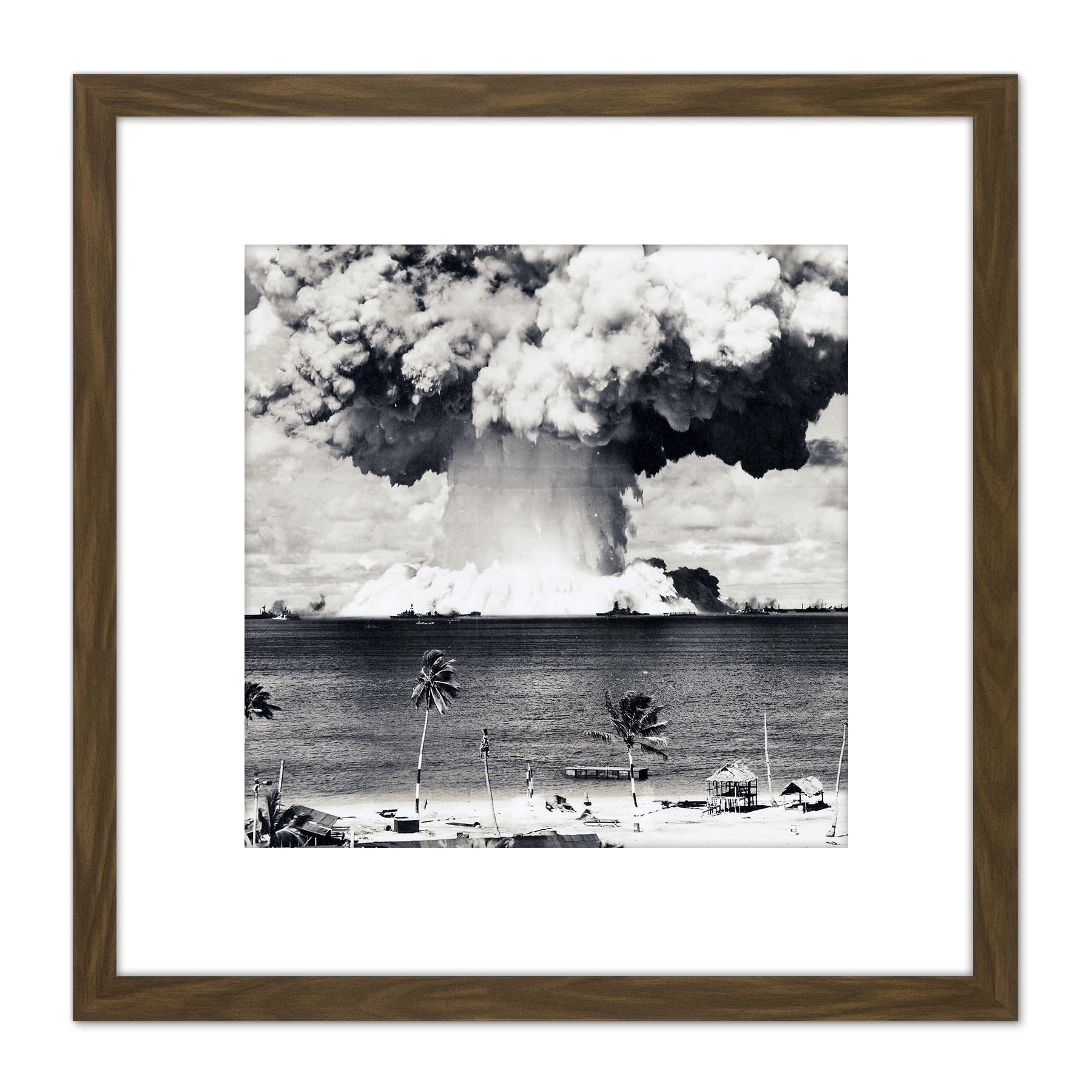 Atomic Bomb Test Operation Crossroads Photograph 8X8 Inch Square Wooden ...