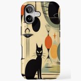 Atomic Cat Retro Charm Mid Century Modern Vintage Feline Phone Case ...