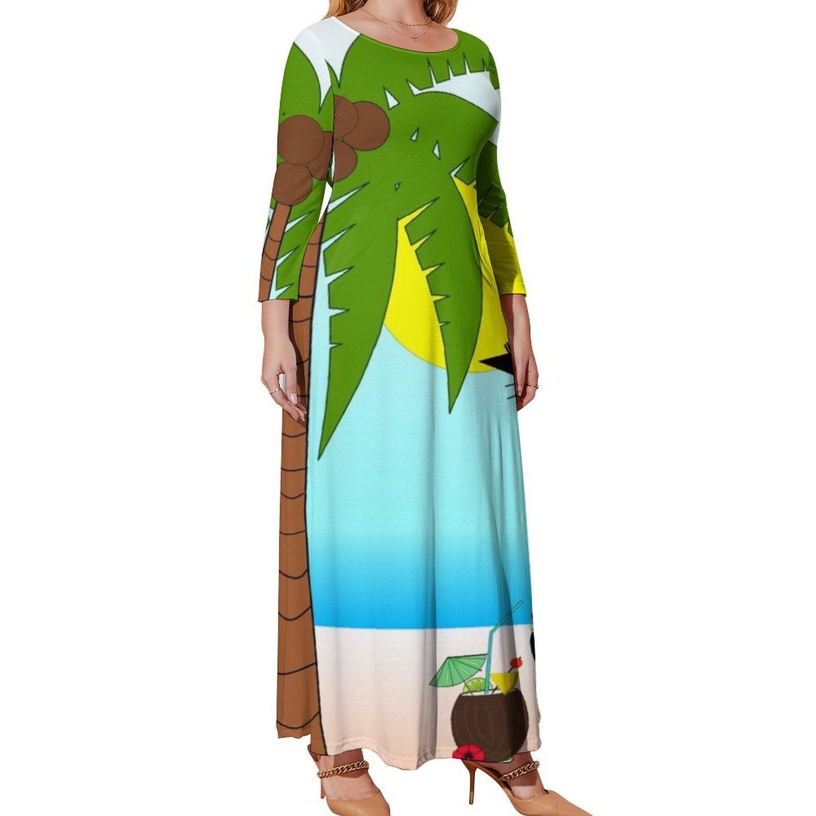 Atomic Cats at the Beach Long Sleeved Dress dress for woman Prom gown ...