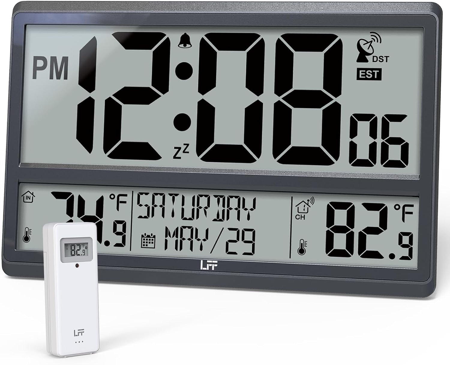 Atomic Clock 4.5" Numbers, Atomic Wall Clock with Indoor & Outdoor ...