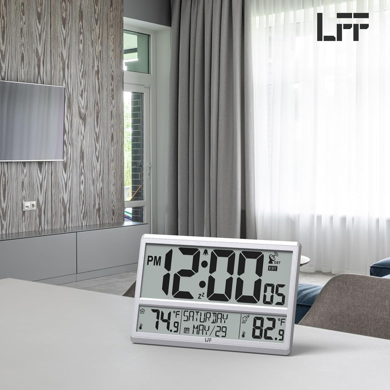 Atomic Clock 4.5" Numbers, Atomic Wall Clock with Indoor & Outdoor ...