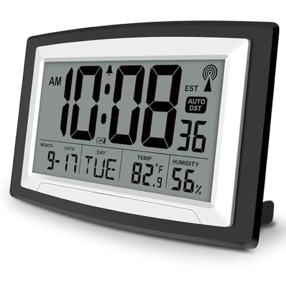 Atomic Clock with Indoor Temperature and Humidity, 12.5 Inch Self ...