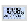 Atomic Digital Wall/Desk Clock with Indoor Temperature, Humidity, Self ...