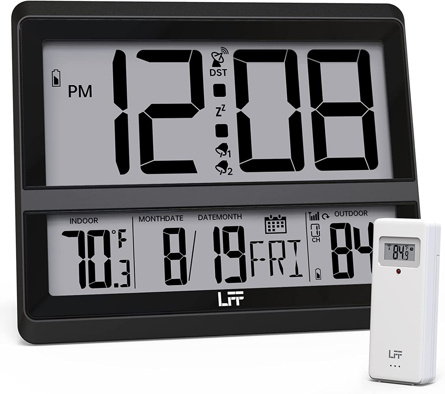 "LFF Atomic Digital Wall Clock, Large Display, Indoor Outdoor ...