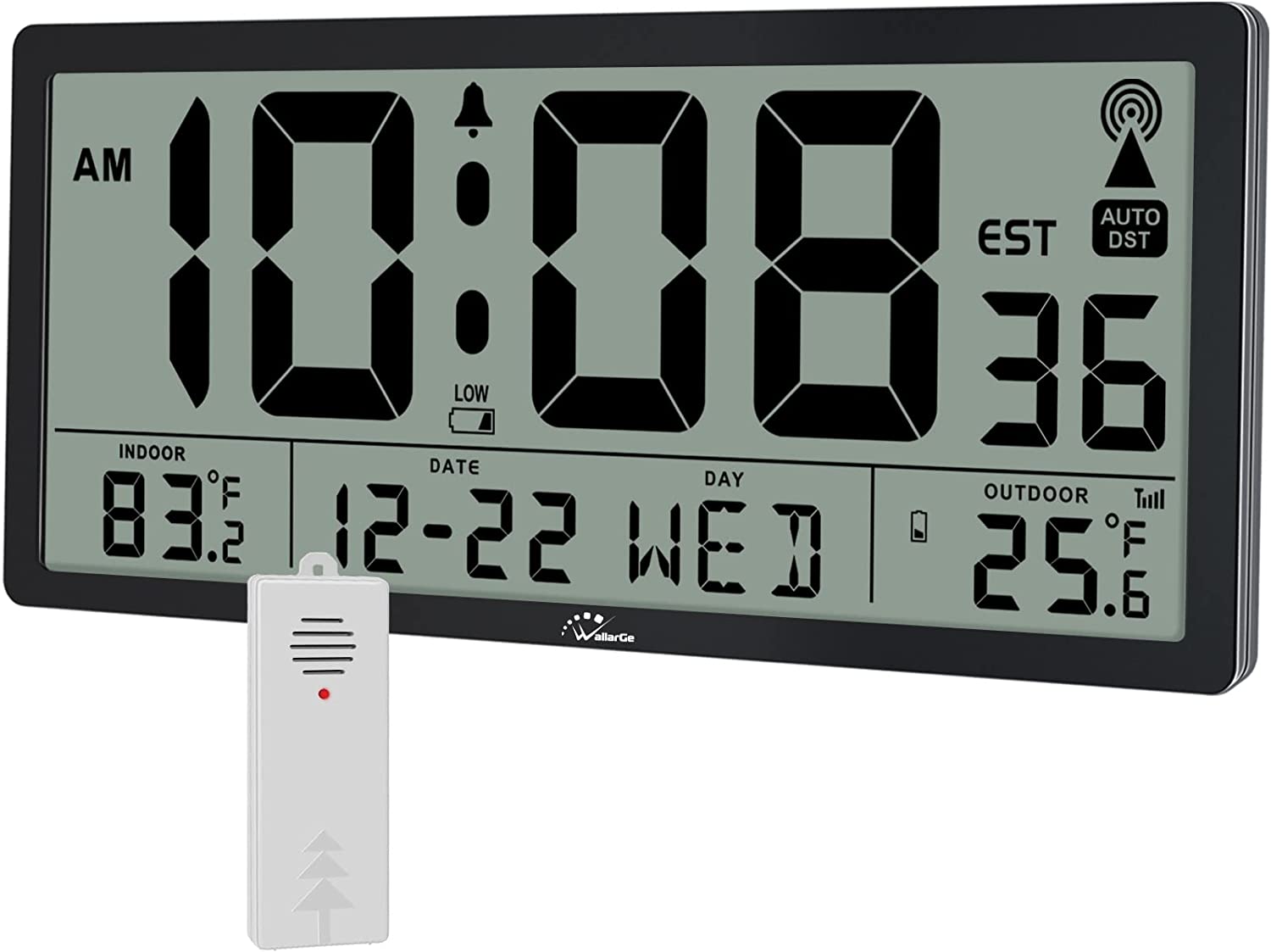 Atomic Clock with Indoor Outdoor Temeperature - Easy to Read - Self ...