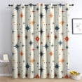 Atomic Curtains for Bedroom Decor, Star Retro Abstract Pattern Design ...