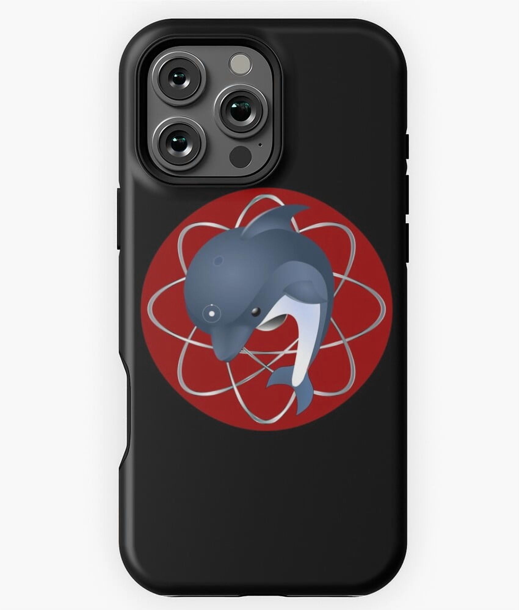Atomic Dolphin Nuclear Animal Art Phone Case for iPhone 16 15 14 13 12 ...