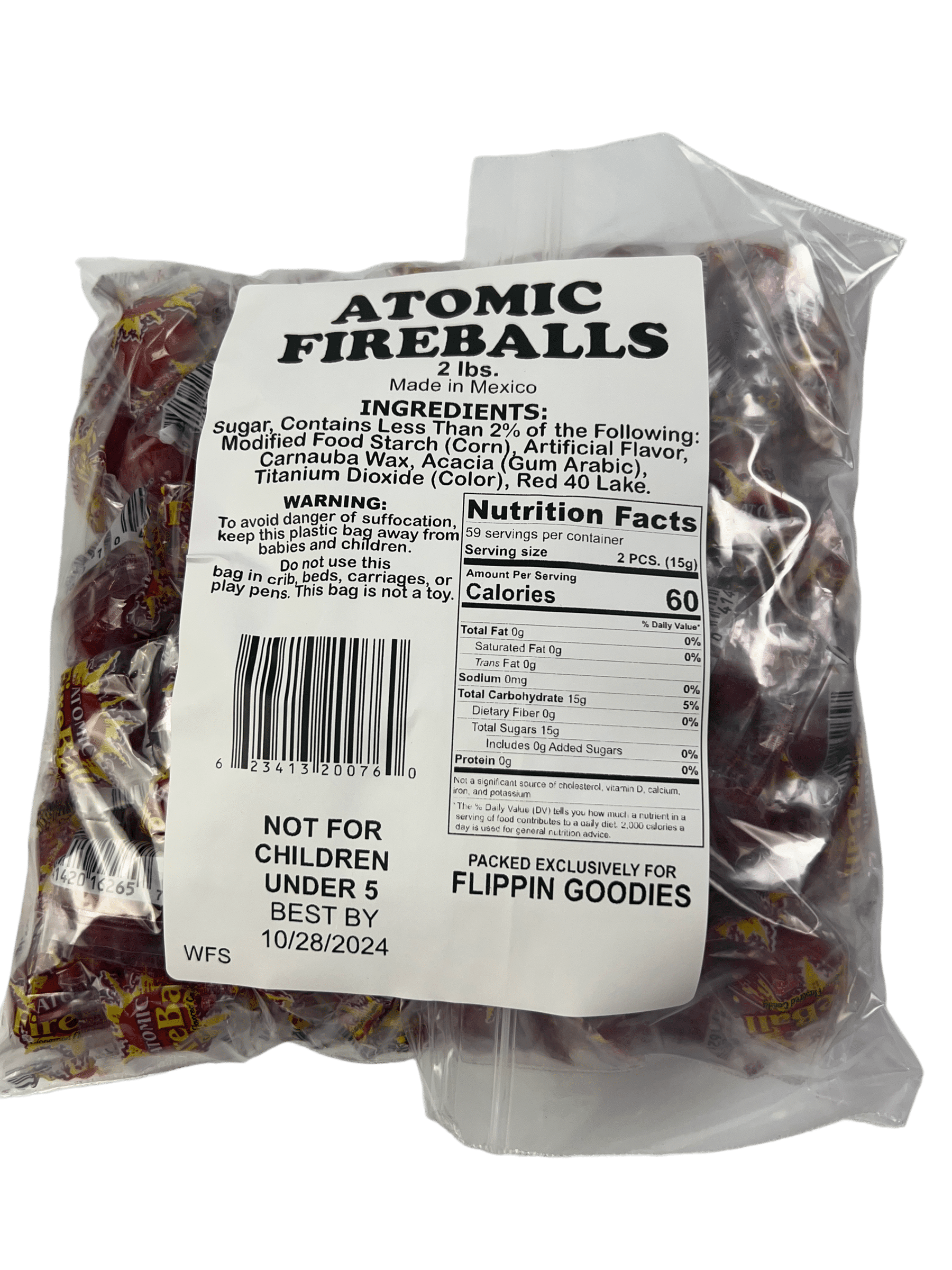 Atomic Fireball Cinnamon Hard Bulk Candy 2 Pounds - Walmart.com