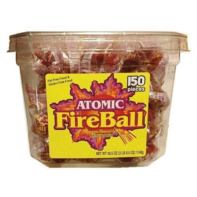 Atomic Fireball Hot Cinnamon Candy - Individually Wrapped - Walmart.com