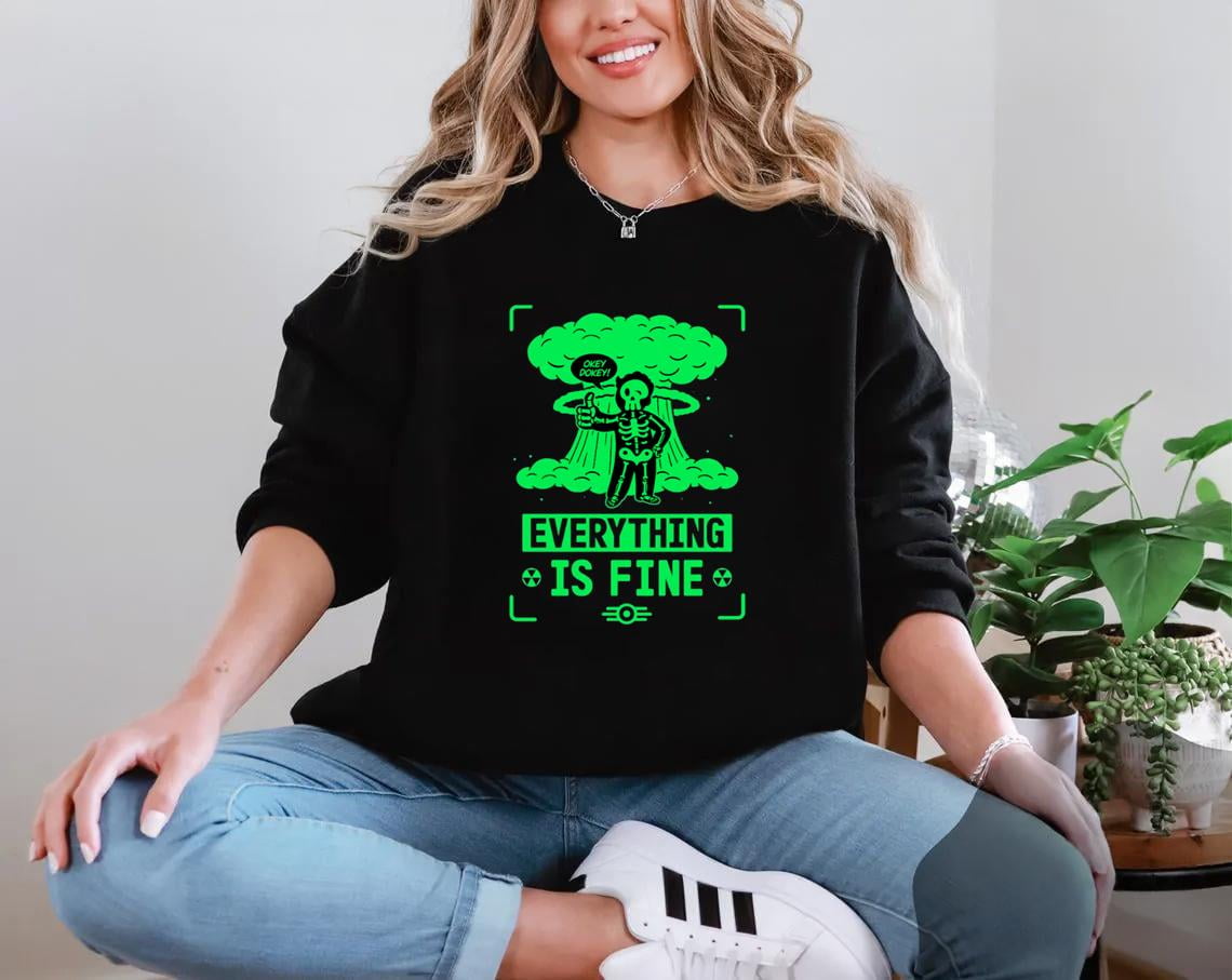 Atomic Humor Sweatshirt with Nuclear Boy Glowing Retro Kid Art, for men ...