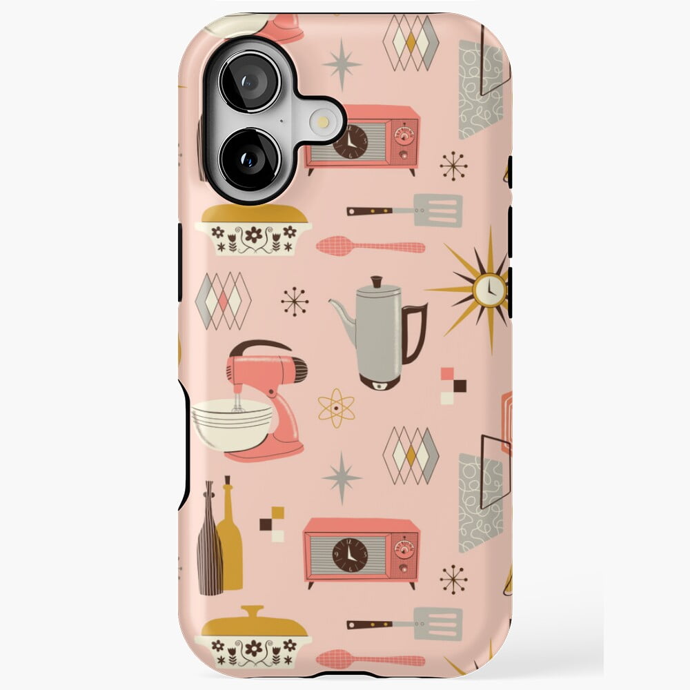 Atomic Kitchen Midcentury Vibe Phone Case for iPhone 17 16 15 14 13 12 ...