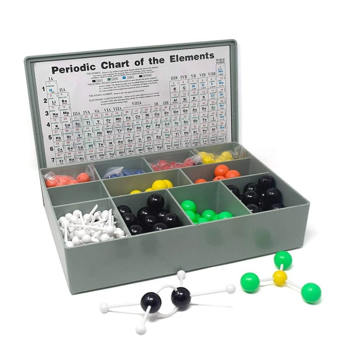 Atomic Model Senior Set – 370 Colored Balls & 185 Lugs in Molded ...