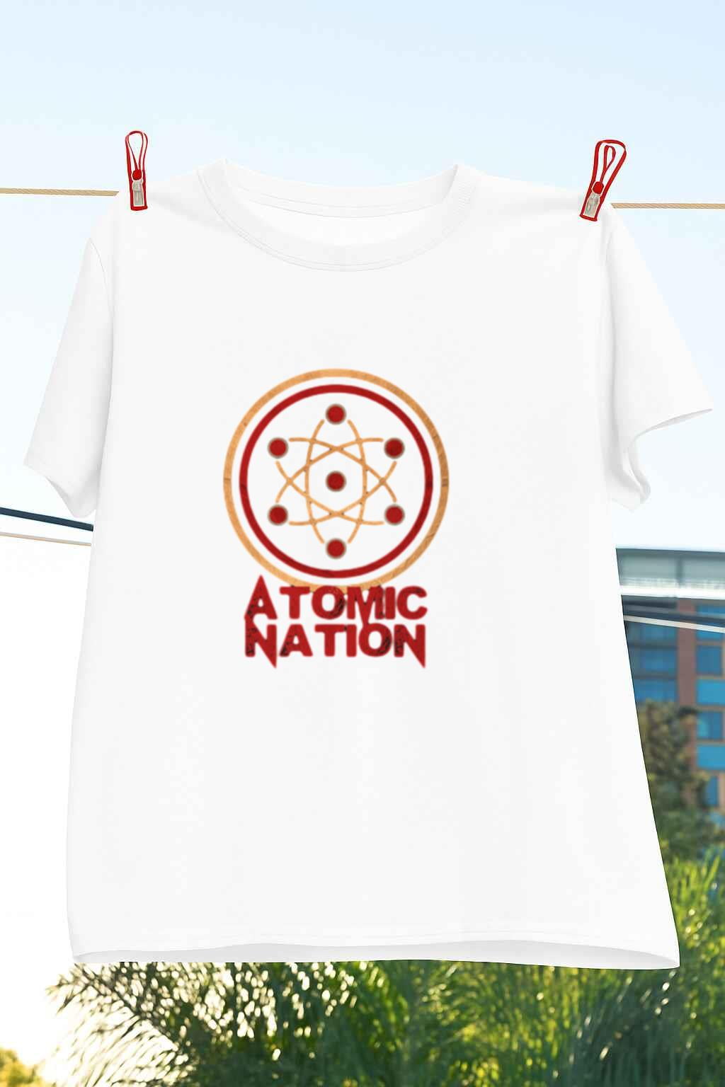 Atomic Nation Retro Graphic Unisex T-Shirt Vintage Inspired Science Fiction Top up to 5XL ...