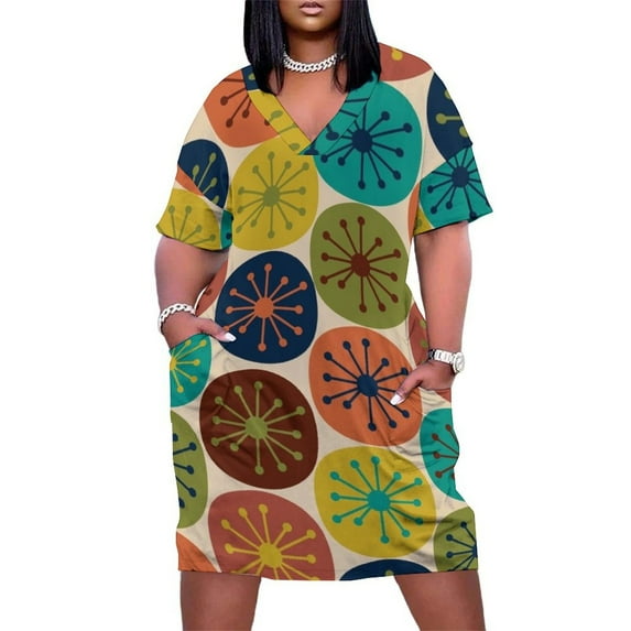 Atomic Retro Dots - Midcentury Modern Pattern in Mid Mod Turquoise ...