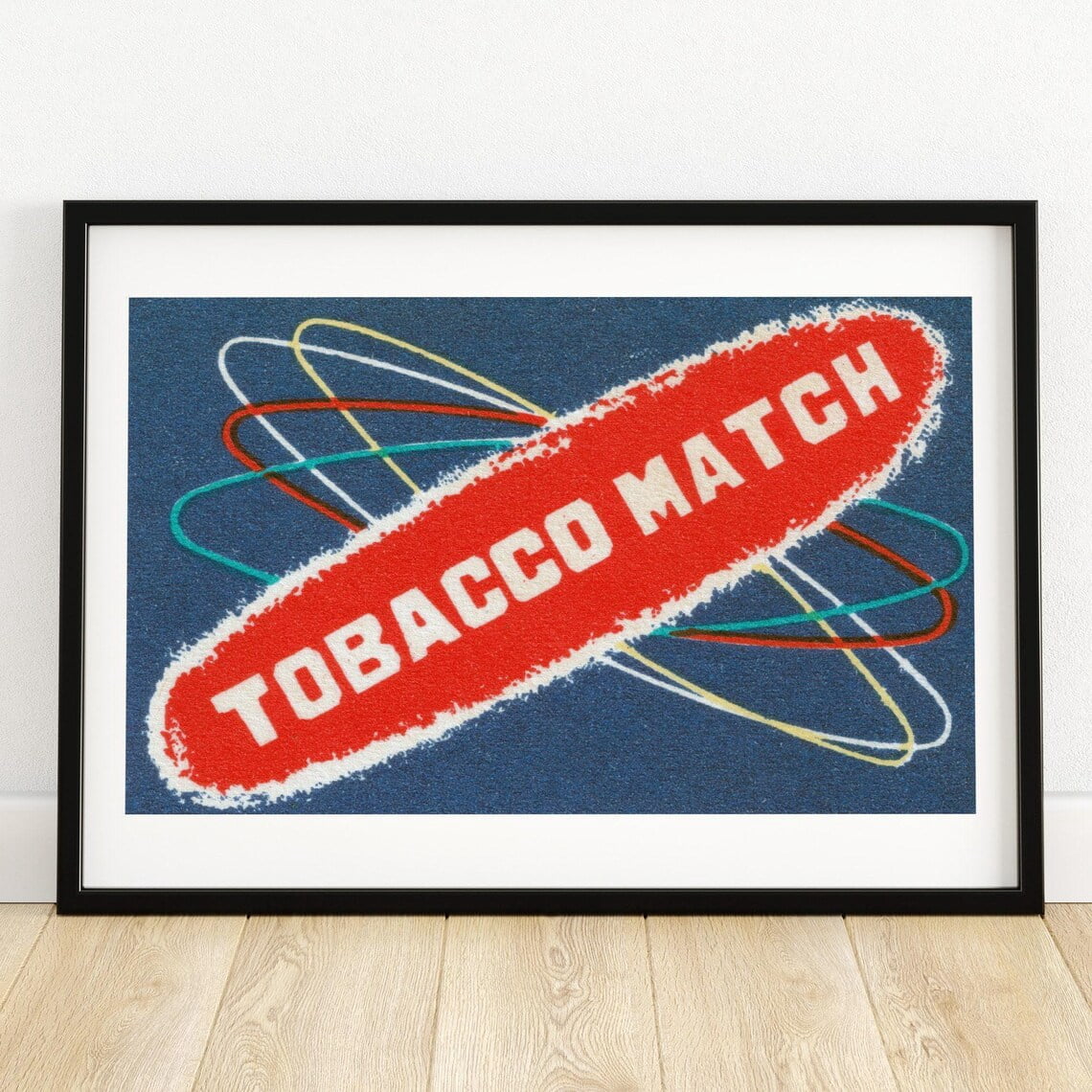 Atomic Tobacco Match - Matchbox Print - Wall Art - Vintage Art ...