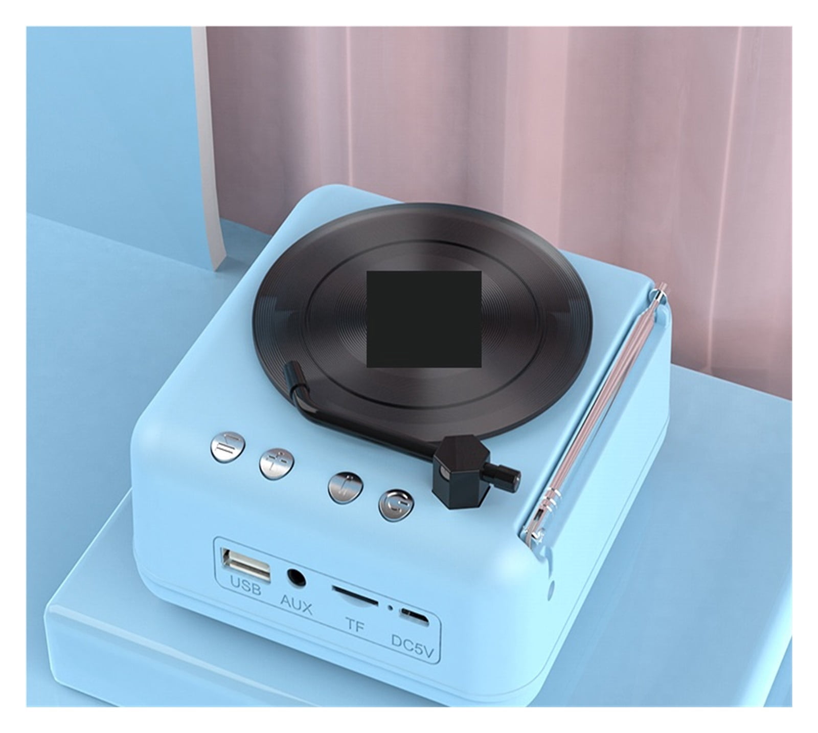Atomic Vinyl Record Player Speaker Mini Small Radio Retro Creative ...