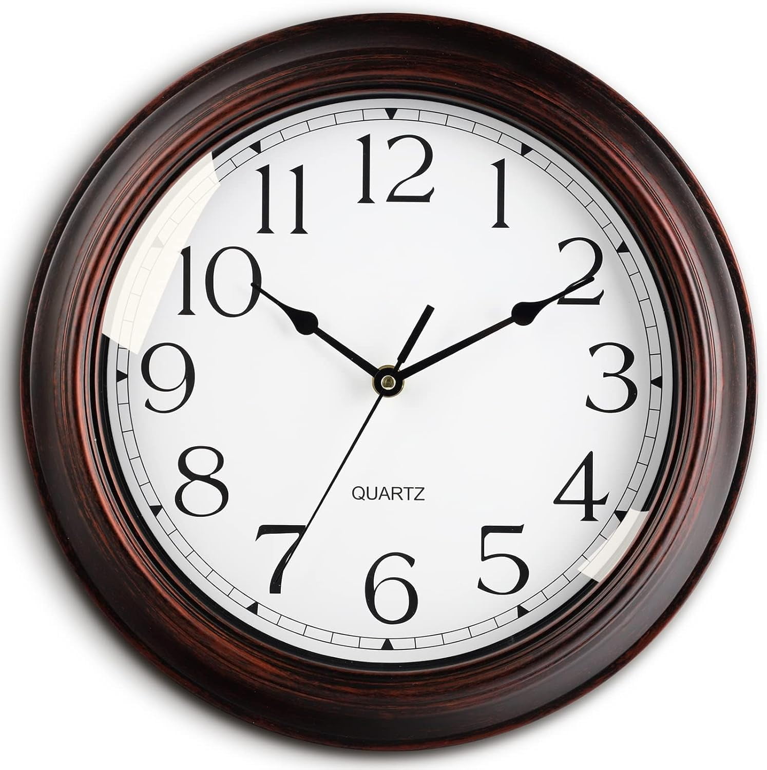 Atomic Wall Clock 10 Inch, Silent Non-Ticking Vintage Clock Battery ...