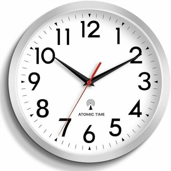 Atomic Wall Clock Analog 14 Inch Battery Operated Modern Decorative for ...