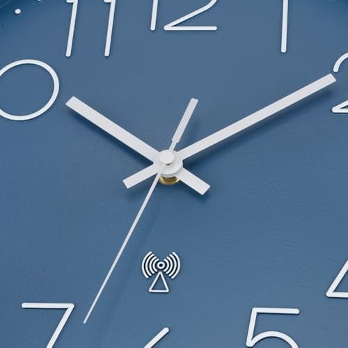 Atomic Wall Clock Battery Operated Round Analog Modern Wall Clock Sets ...