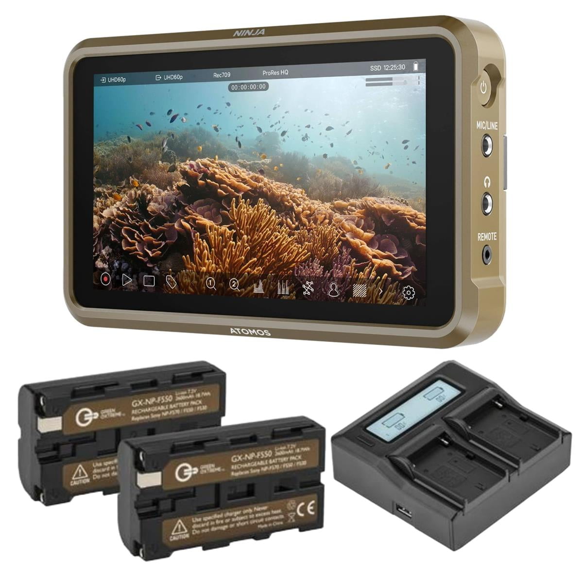 Atomos Atomos All New Ninja V 5.2" 8K HDMI H.265 Raw Recording Monitor ...