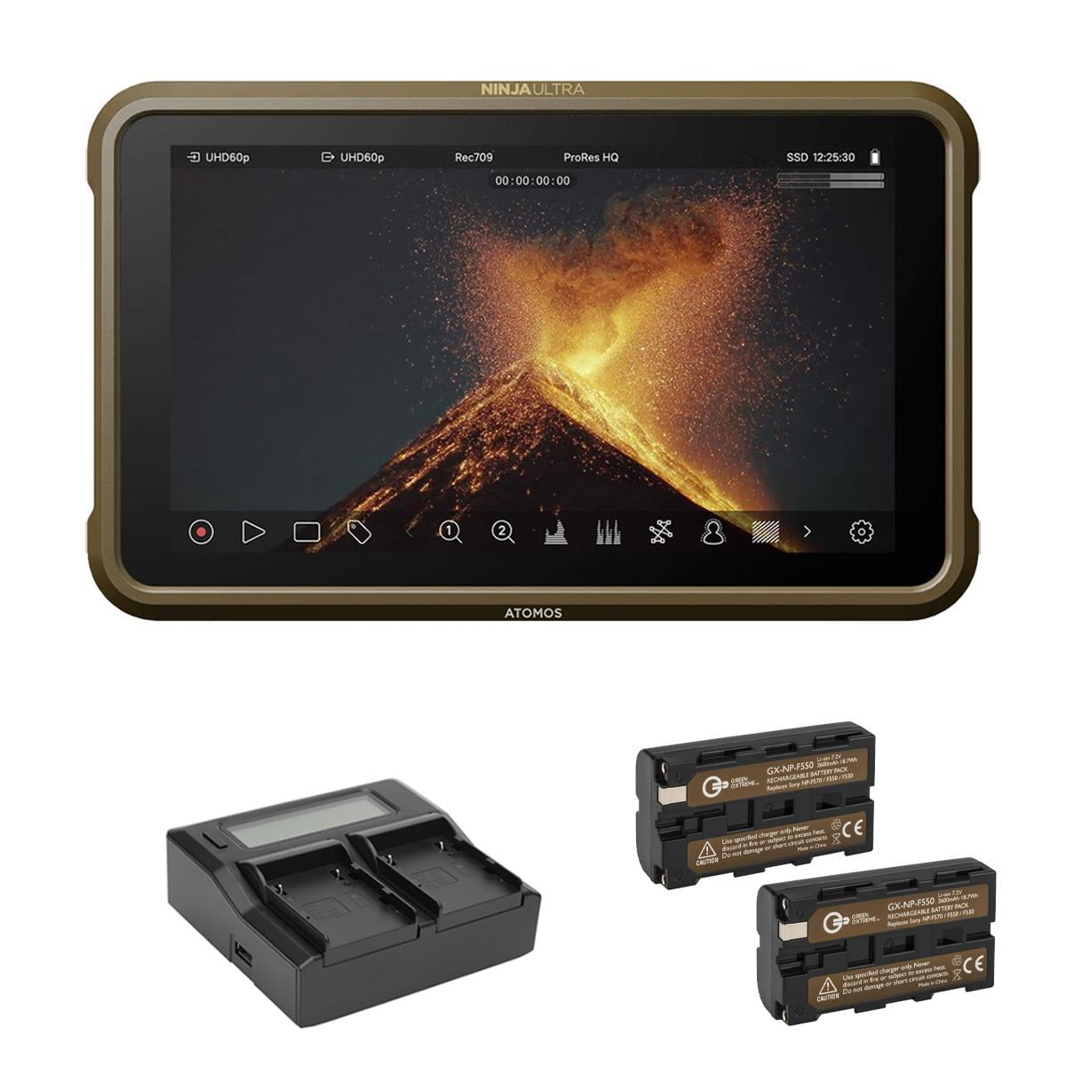 Atomos Atomos Ninja Ultra 5.2" HDR Monitor-Recorder, Bundle with 2x NP ...