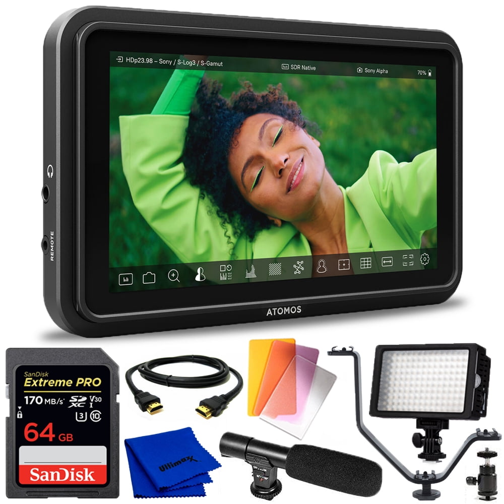 Atomos Shinobi II 5.2" HDMI HDR Monitor ATOMSHB003 with Bundle Includes ...