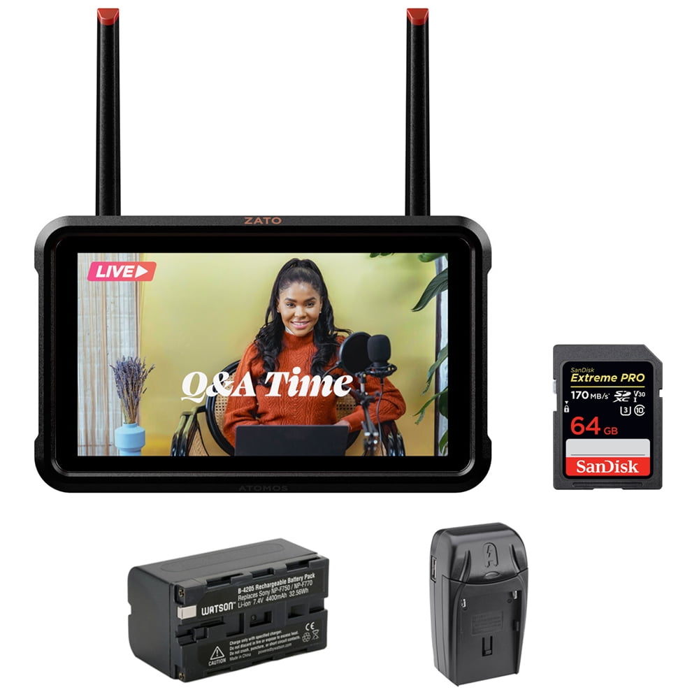 Atomos ZATO CONNECT 5.2" Network-Connected Video Monitor Bundle with ...