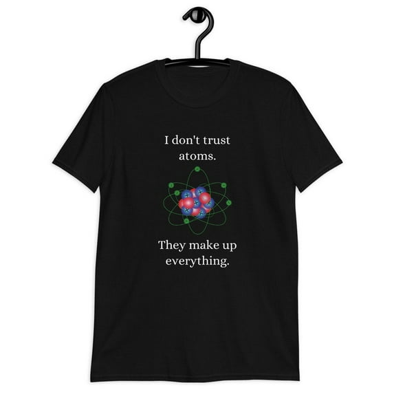 Atoms Science Joke Tee with Fun Physics Nerd Retro Graphic Style, for ...