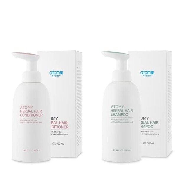 Atomy Herbal Hair Shampoo 500ml + Conditioner 500ml SET - Walmart.com