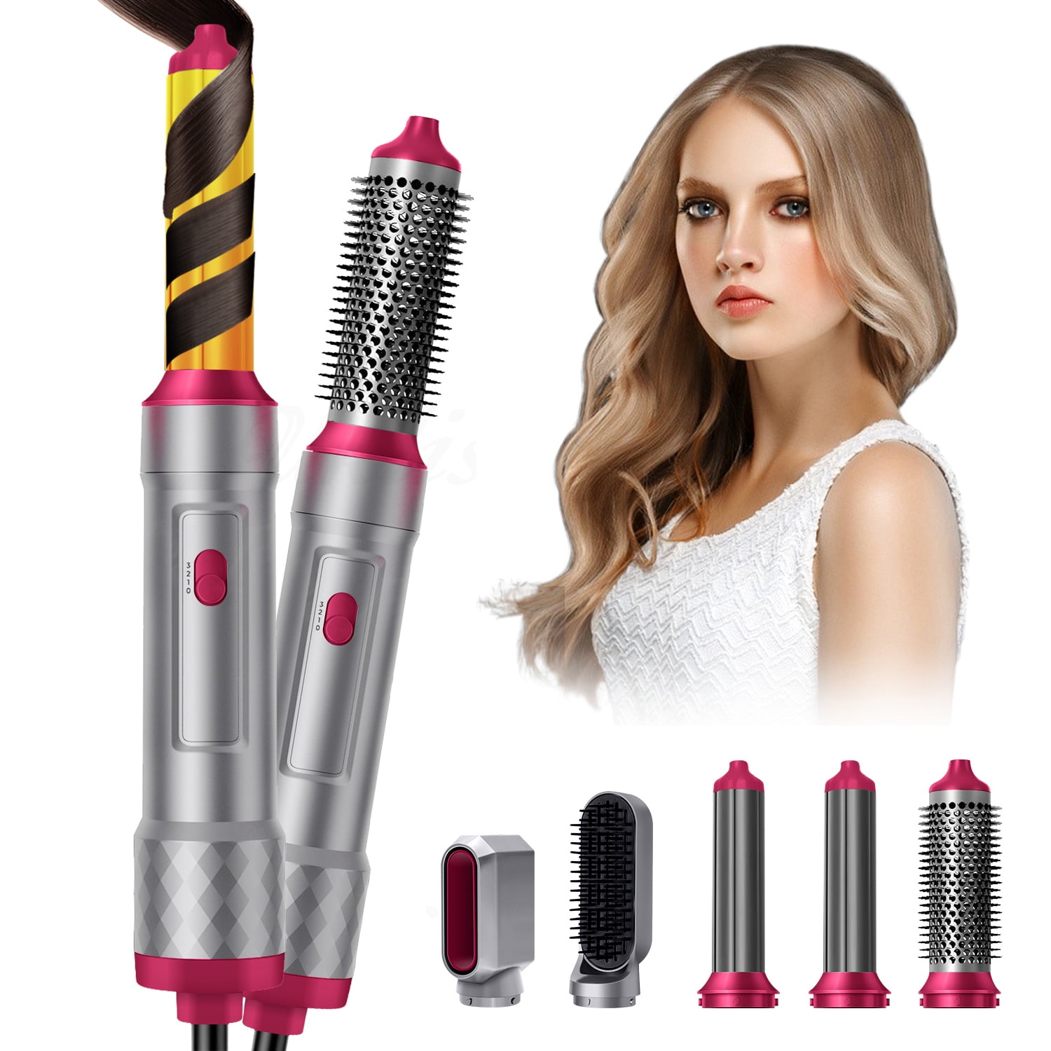 Atopskins Hot Round Drying Hair Dryer Brush, Curling Wand Air Styling ...