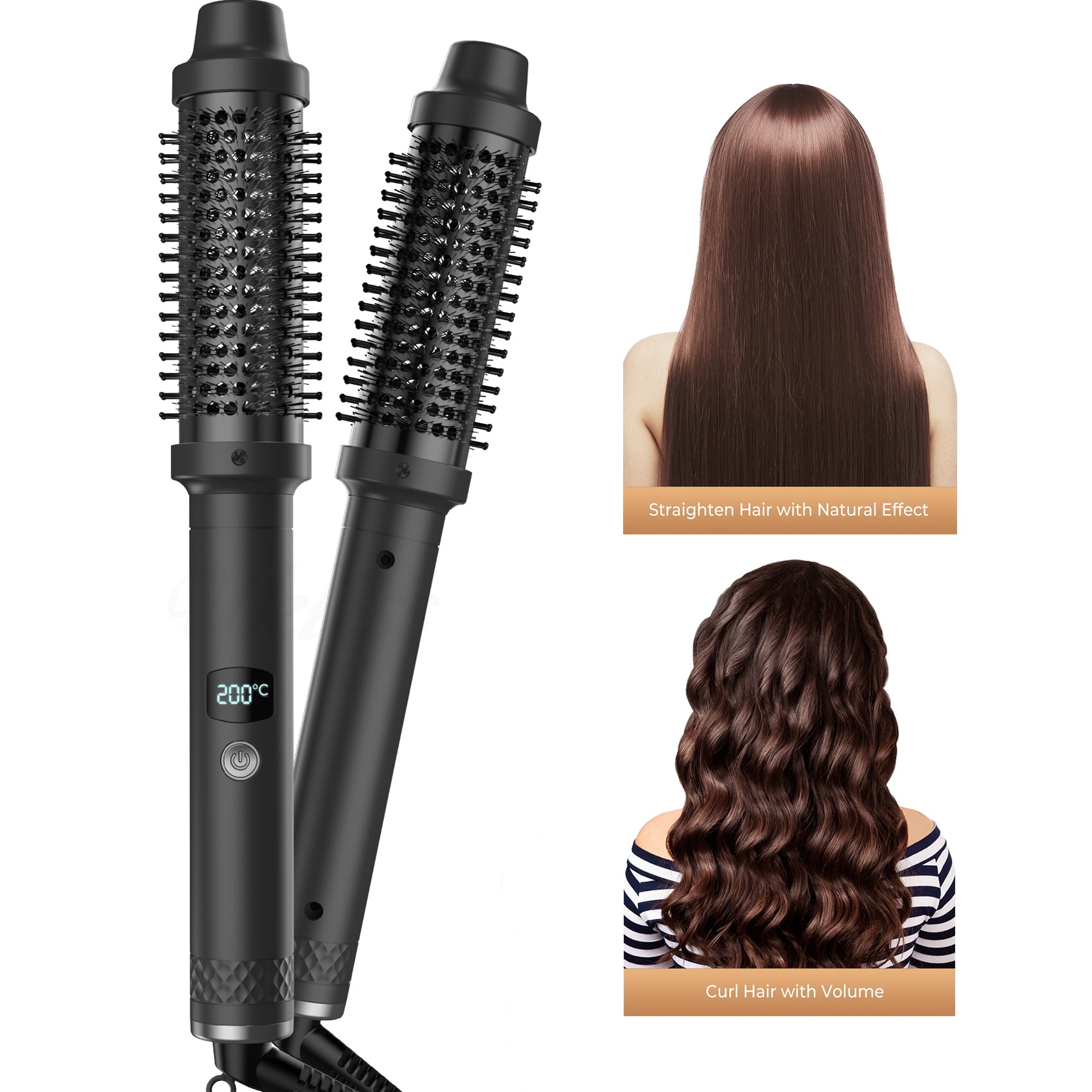 Atopskins Newly 1.5 inch Ionic Thermal Brush Electric Hair Curler Round ...