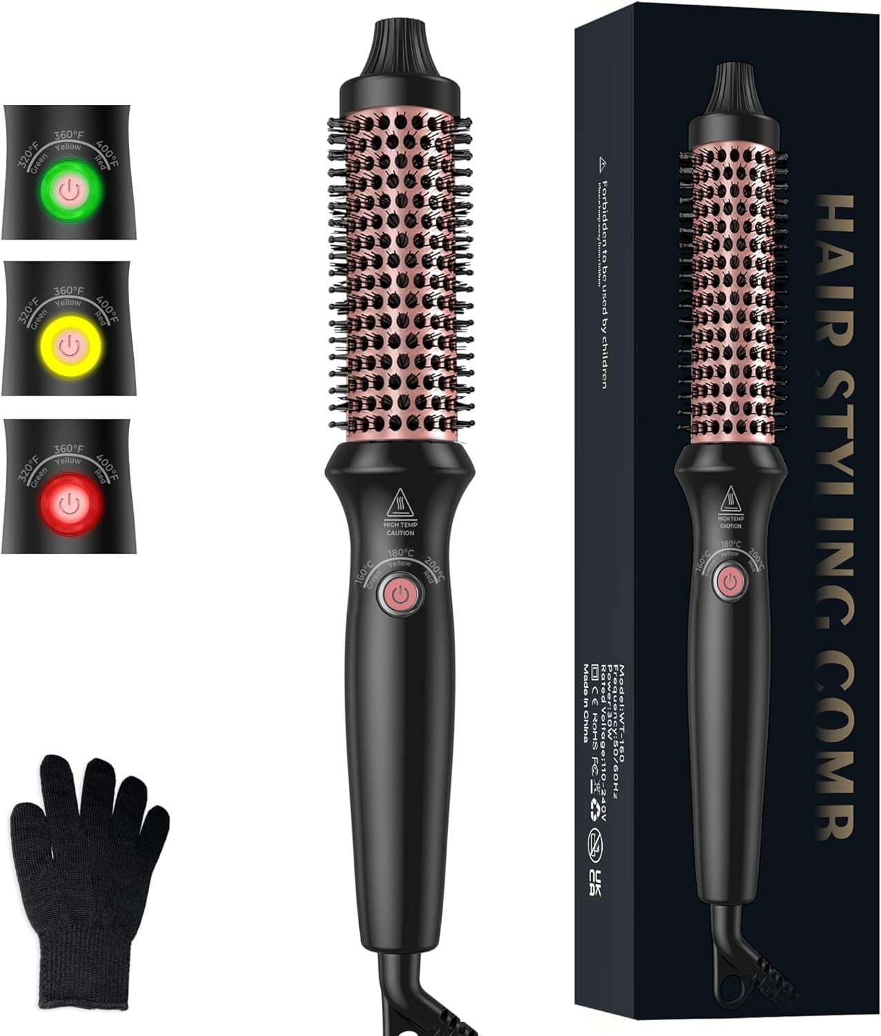 Atopskins Thermal Brush Dual Voltage Heated Round Brush for Blowout ...