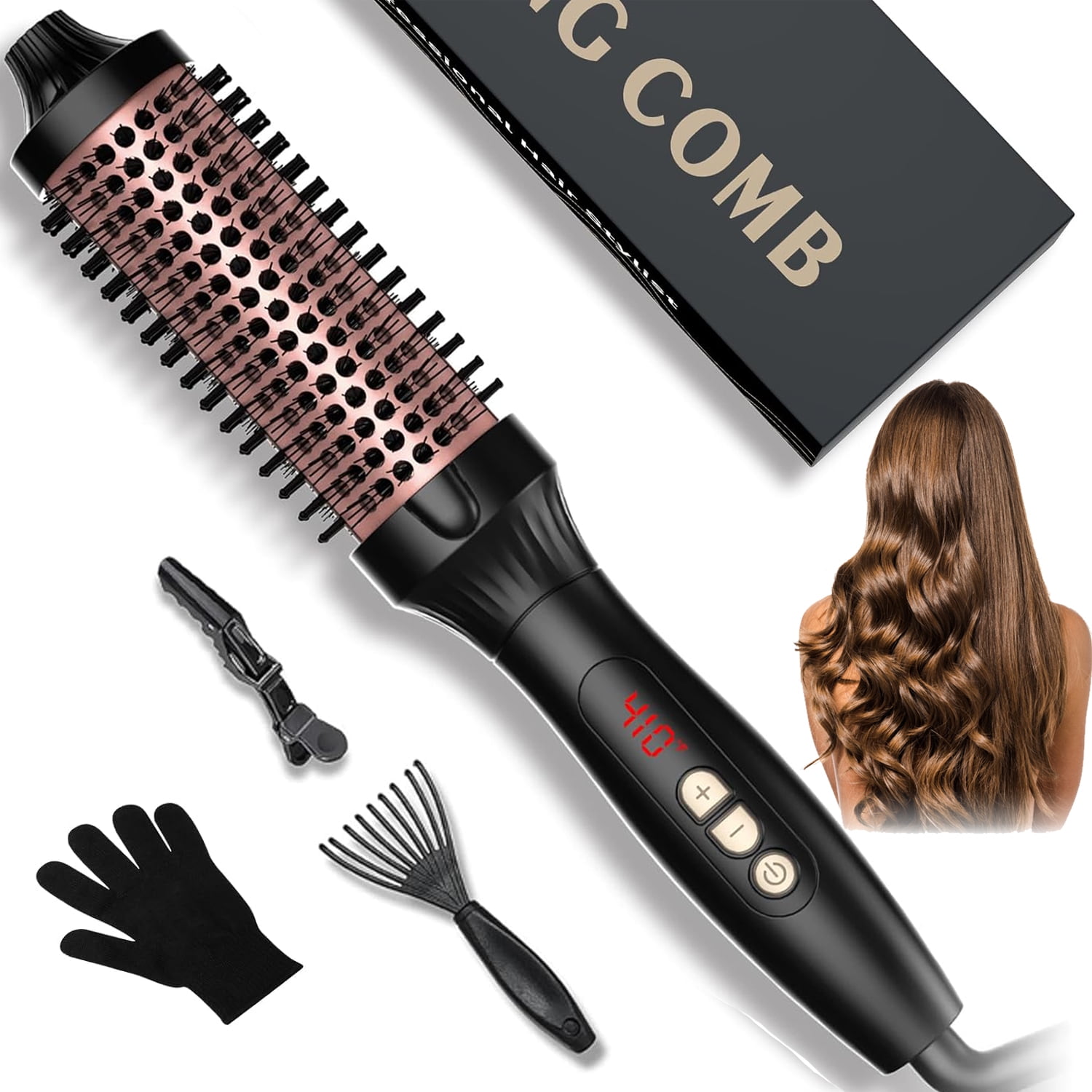 Atopskins Thermal Brush,1.5 in Curling Brush,lonic Curling Comb Ceramic ...